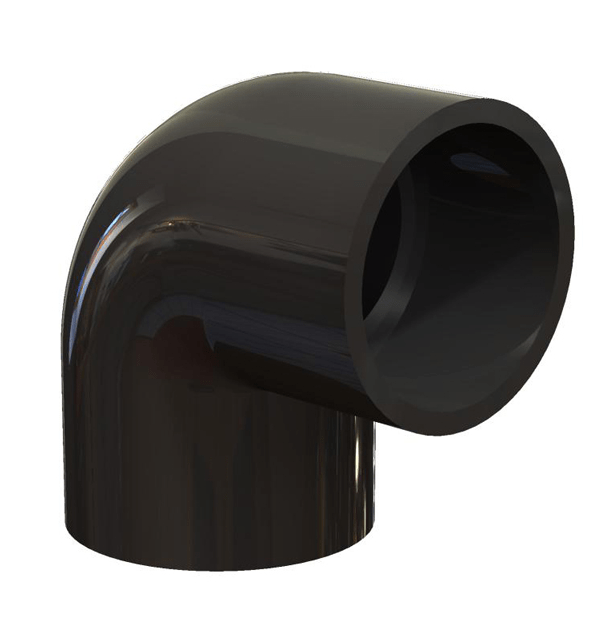 Black PVC Elbow 90 - Slip to Slip, Schedule 40 — Hydro Solar Innovative ...
